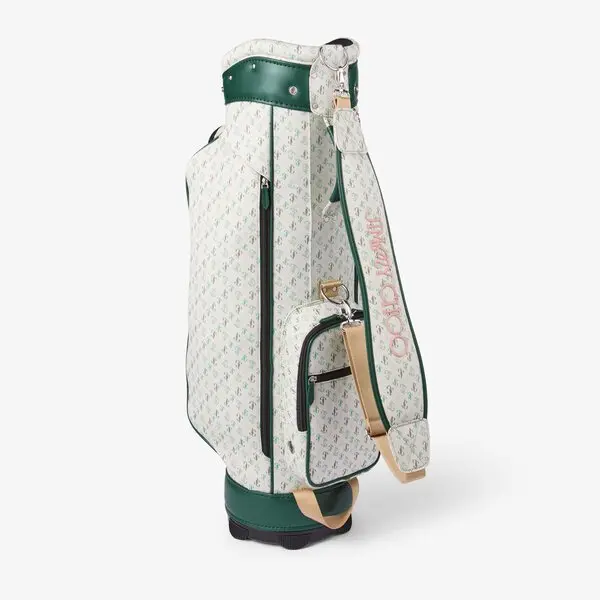 Jimmy Choo Malbon 2.0 Golf Bag - Latte/Malbon Green/Malbon Pink